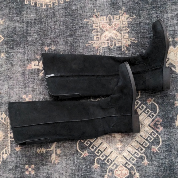 Franco Sarto | Shoes | Franco Sarto 65 Black Knee High Suede Riding ...